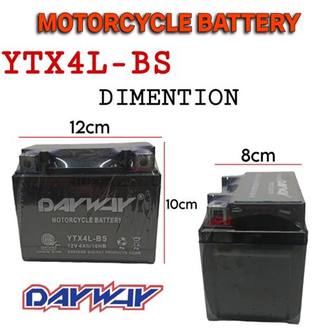 Rusi Fashion Original Dayway Motorcycle Battery Ytx4l Bs Motor