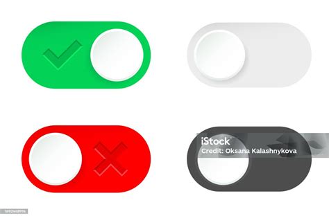 Switch Toggle Buttons Realistic Switch Toggle Buttons向量圖形及更多開關掣圖片 Istock