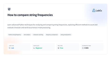 How To Compare String Frequencies Labex