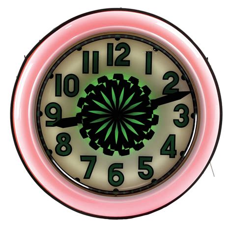 Lot Detail Neon Spinner Light Up Clock