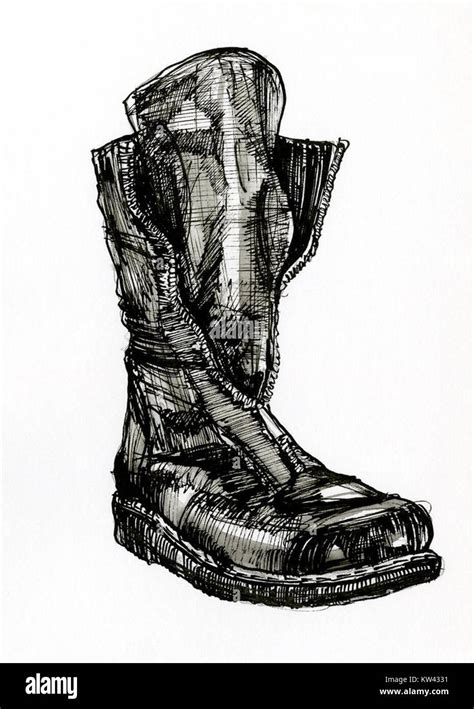 A Drawing Of Boots Capturing The Artistic Interpretation Of This