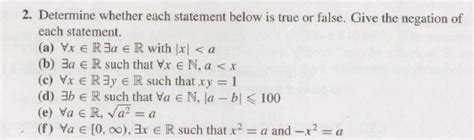 Solved Determine whether each statement below is true or | Chegg.com