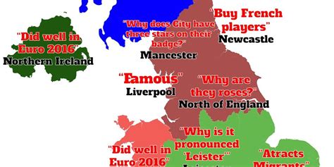The Stereotype Map Of The Uk According To The French Indy100 Indy100