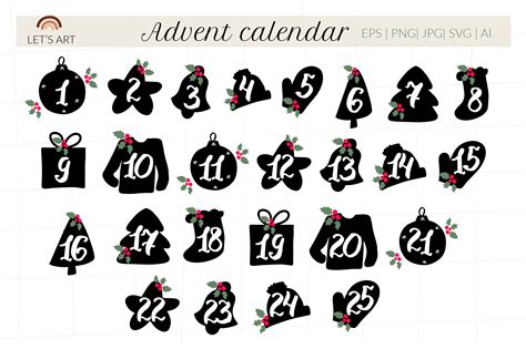 Advent Calendar Svg Xmas Advent Svg Graphic By Letsartshop · Creative