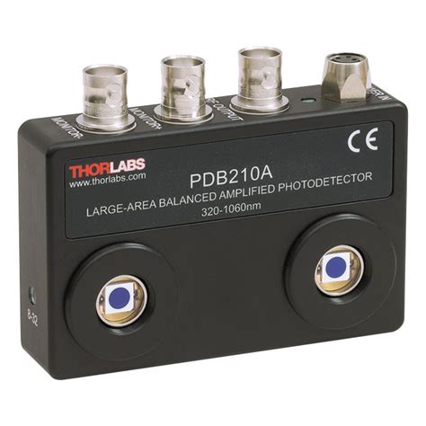 Thorlabs Pdb210a Large Area Balanced Photodetector Si 320 1060 Nm 8 32 Taps