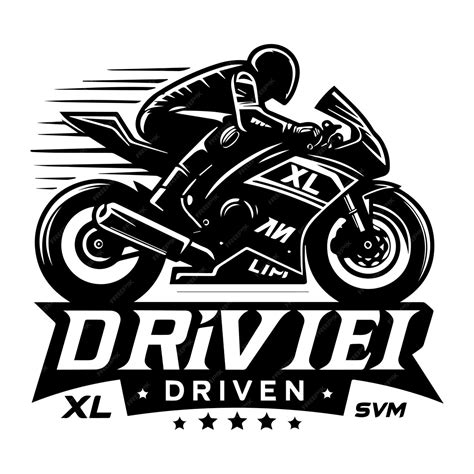 Premium Vector Biker Racing Motorcycle Sport Bike Black And White