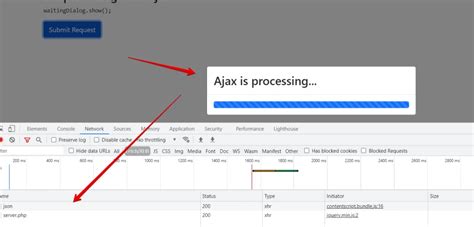 php ajax with bootstrap 5 waitingfor loading modal and progress bar
