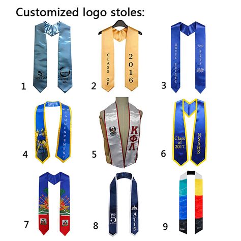 Factory Custom High Quality Adult 516072 Long Graduation Stole