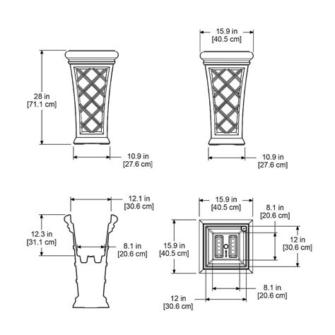 Mayne Georgian Tall Planter The Georgian Planter Has A Lattice Pattern