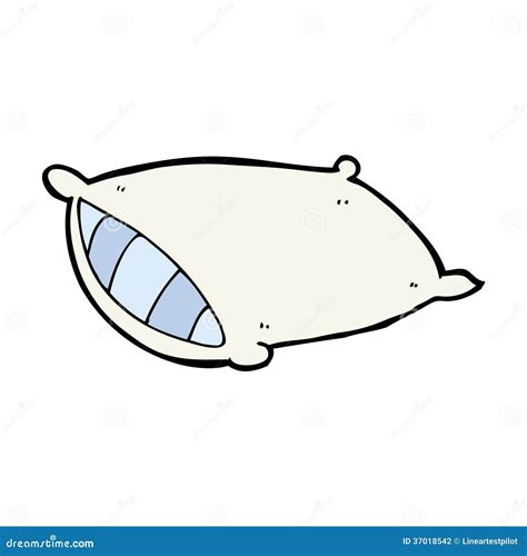 Cartoon Pillow Stock Vector Illustration Of Cheerful 37018542