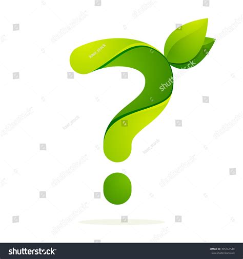 Question Mark Green Leaves Vector Design Stock Vector 305763548 Shutterstock