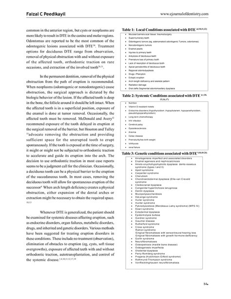 Delayed Eruption Pdf Dental Health Diseases And Conditions