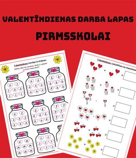 Valentīdienas Darba Lapas Pirmsskolai Mācību Materiāli
