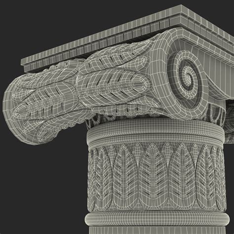3ds Max Ionic Order Column Pedestal
