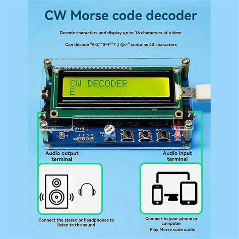 Cw Morse Code Decoder Large Board Wireless Transmitter Receiver Diy Electronic Manufacturing