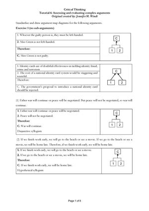 6 Complex Arguments 05 Tutorial Exercises Complex Arguments Solutions 2 Exercise 6