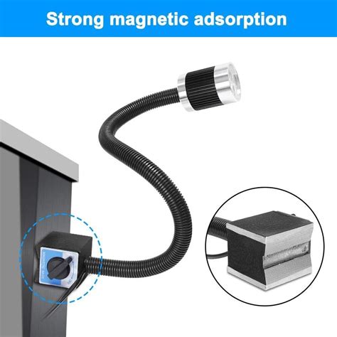 9W CNC Maschinenlampe LED Arbeitsleuchte Magnetische Basis Arm Licht ...