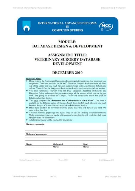 Database Design And Development Doc