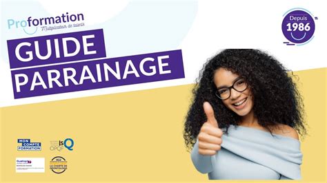 GUIDE PARRAINAGE PROFORMATION Soyez récompensés YouTube
