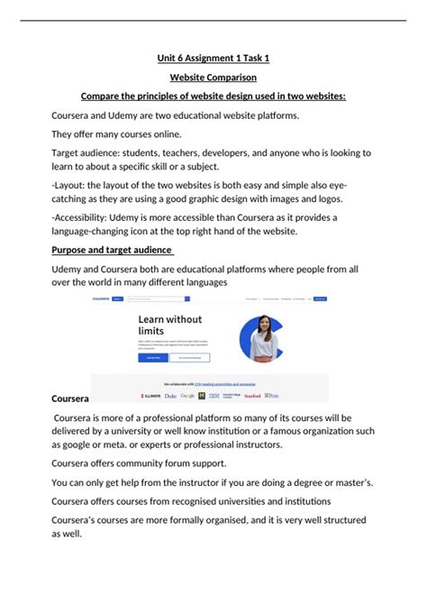 Unit 6 Website Development Assignment 1 Distinction Unit 6 Website