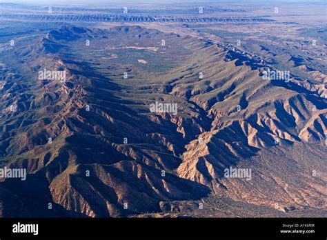 Wilpena Pound Flinders Ranges South Australia Australia Aerial Stock