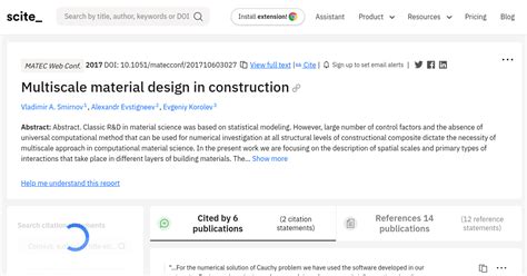 Multiscale Material Design In Construction Scite Report