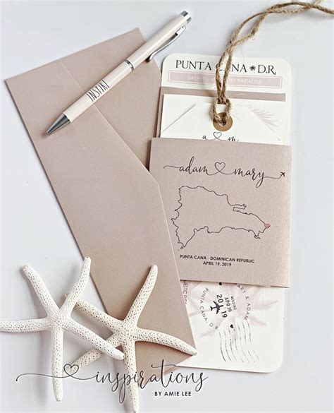 Boarding Pass Wedding Invitations Destination Wedding Plane Ticket