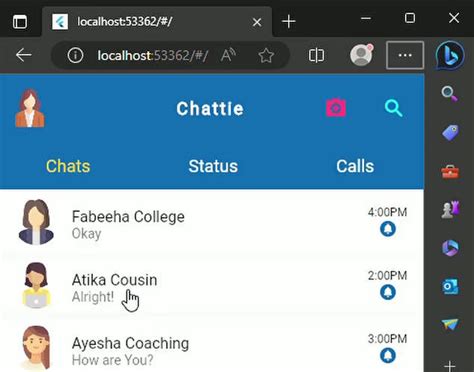 a simple chatapp named chattie built with flutter and dart containing