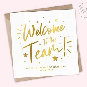 Personalised Welcome To The Team Card New Apprentice New Colleague New Team Member Keepsake