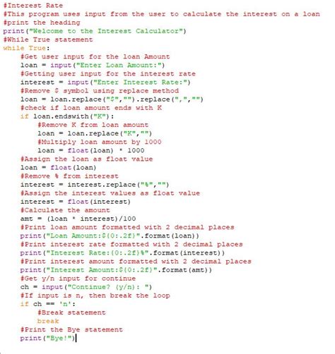 Answered Interest Rate This Program Uses Input From The User To