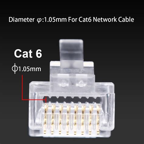 Oullx Rj45 Connector Ethernet Cable Plug Cat6 Cat5 Vicedeal