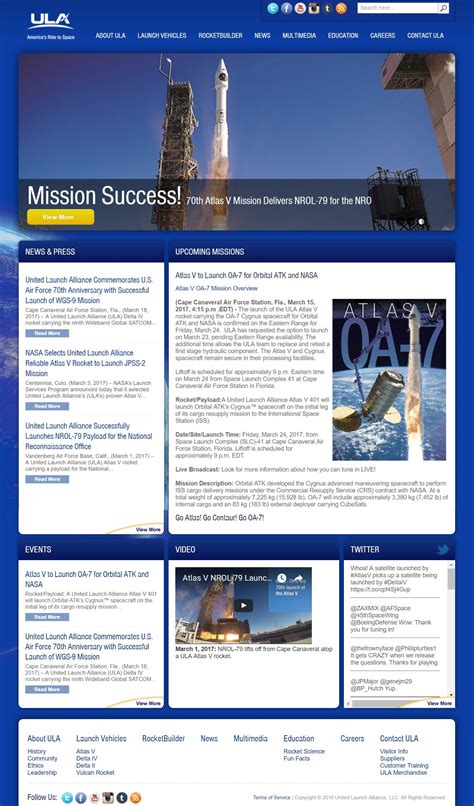 Ula Marketing United Launch Alliance Website Review