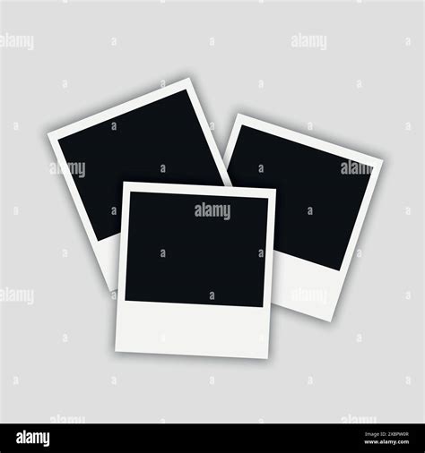 Polaroid Photo Frame Template Stack Of Blank Polaroid Photos Vector