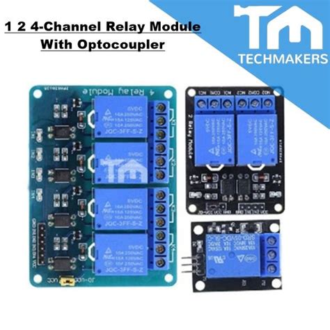Channel Relay Module With Optocoupler VDC Relay Module Lazada