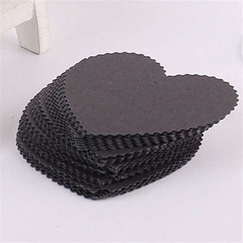 50pcs Kraft Paper Heart Shaped Small Label Diy Jew Grandado