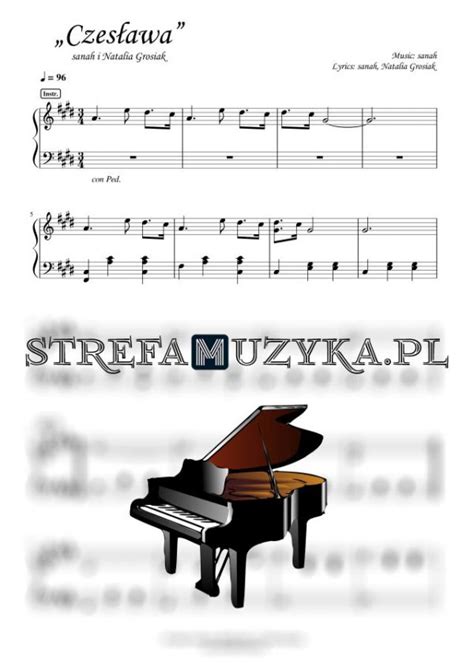 Czesława sanah i Natalia Grosiak Nuty na pianino i fortepian