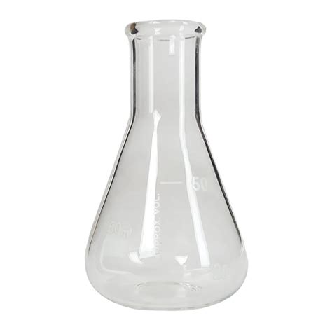 50 Ml Erlenmeyer Flasks Borosilicate Glass Graduated Pack Of 12