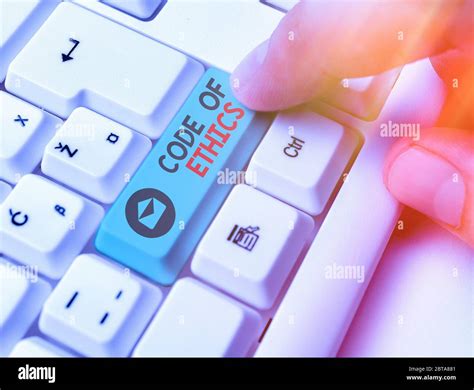 Writing Note Showing Code Of Ethics Business Concept For Basic Guide