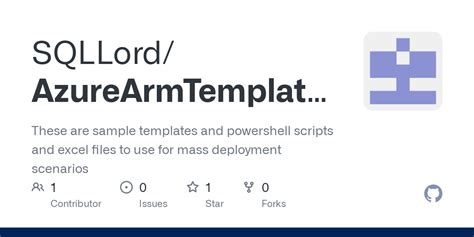 Github Sqllordazurearmtemplates These Are Sample Templates And