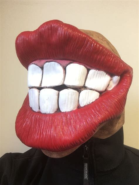 Funny Big Mouth Red Lips Smile Teeth Mask Latex Fancy Dress Stag Hen