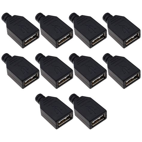 Buy Set USB Type A Pin Female Jack Connector DIY USB Connector Plug A Type Female Pin