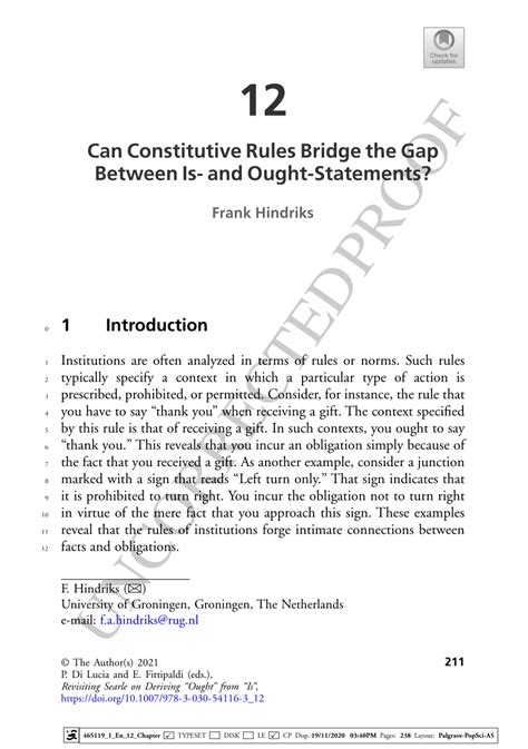 Pdf Can Constitutive Rules Bridge The Gap Between Is And Ought