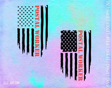 Postal Worker Flag Svg Postal Worker Svg Postal Svg Postal Etsy