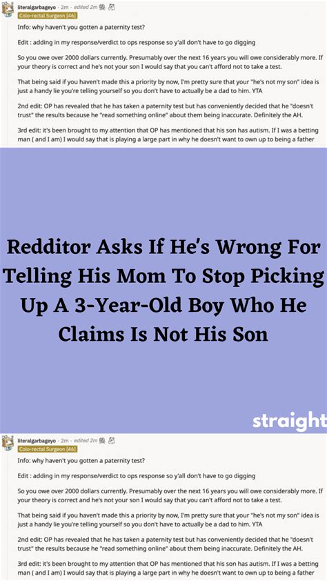 Redditor Asks If He S Wrong For Telling His Mom To Stop Picking Up A 3