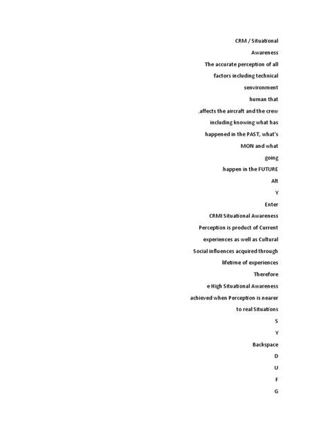 Situational Awareness Pdf Situation Awareness Mental Processes
