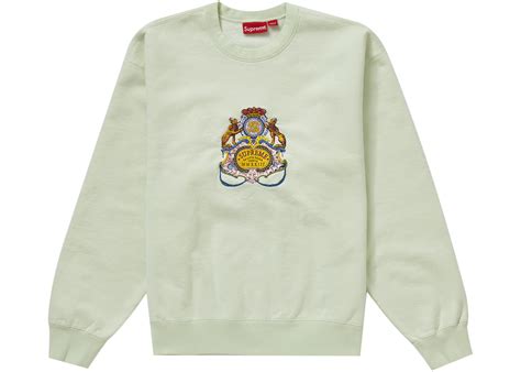 Supreme Crest Crewneck Light Green Mens Ss23 Us