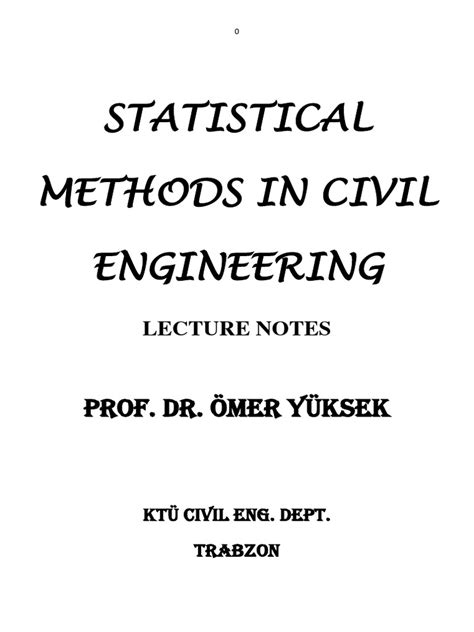 Statistical Method In Civil Enginerng Pdf Statistics Reliability