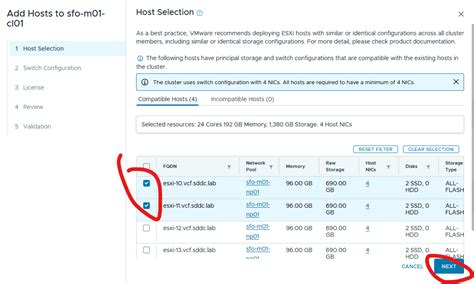 Adding Additional Hosts To An Existing Cluster In Sddc Manager Gui Vcf 5 2 Top Vcf Technology