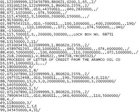 Example Bai2 Text File