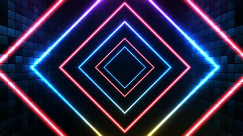 푸른 네온 스퀘어 프레임과 조명 스팟 무대 배경의 추상적 미래 배경 0명에 대한 스톡 벡터 아트 및 기타 이미지 0명 3차원 형태 검은색 Istock